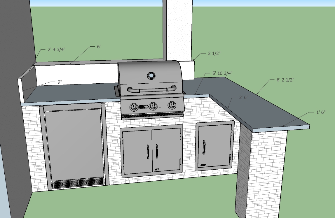 The Overhang - Custom Outdoor Kitchen Creation - Elegant Outdoor Kitchens