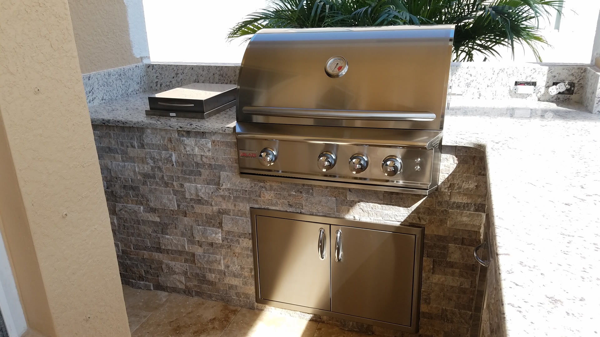 Room to Breathe - Custom Outdoor Barbecue Island - Elegant Outdoor Kitchens