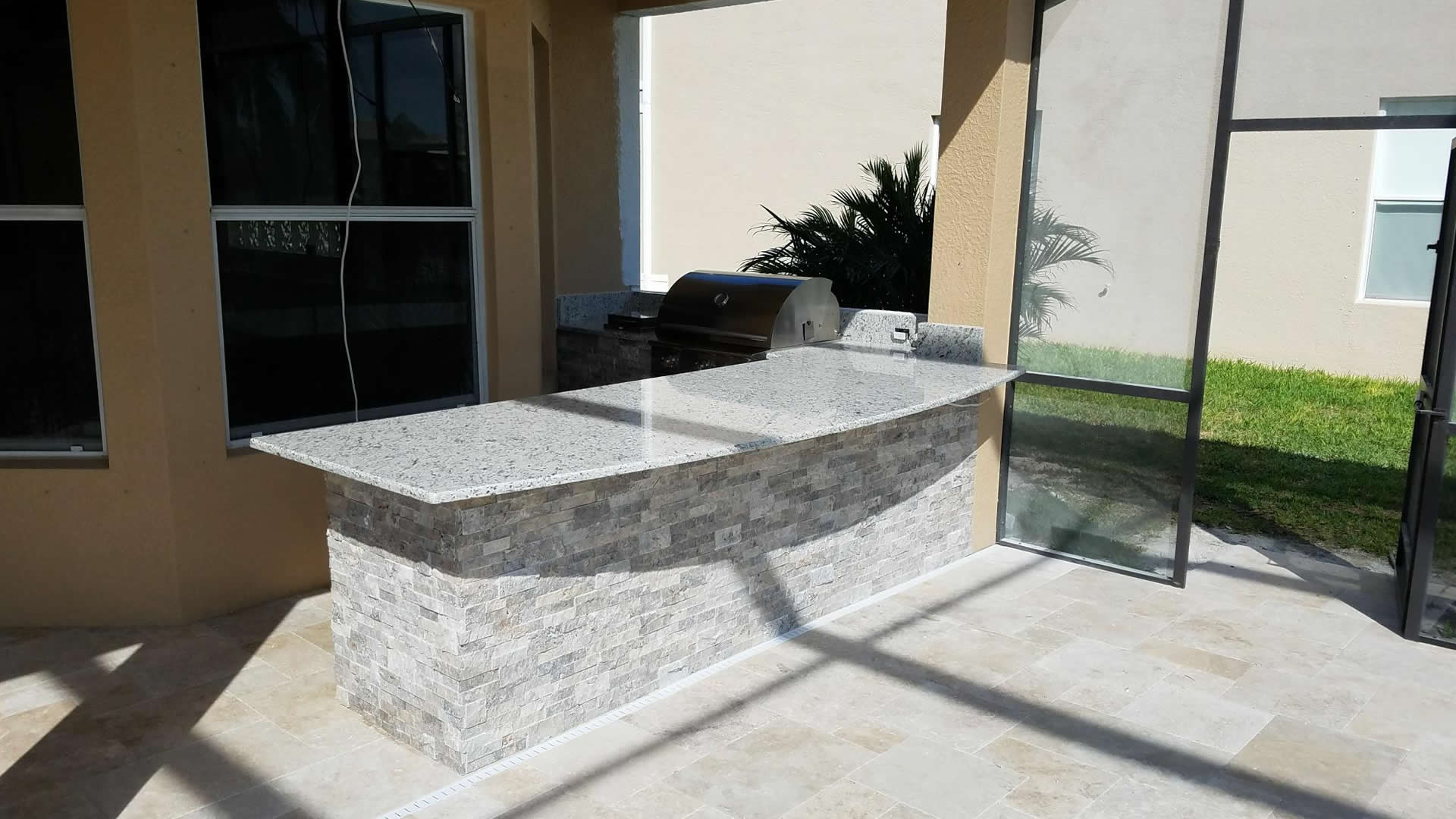 Room to Breathe - Custom Outdoor Barbecue Island - Elegant Outdoor Kitchens