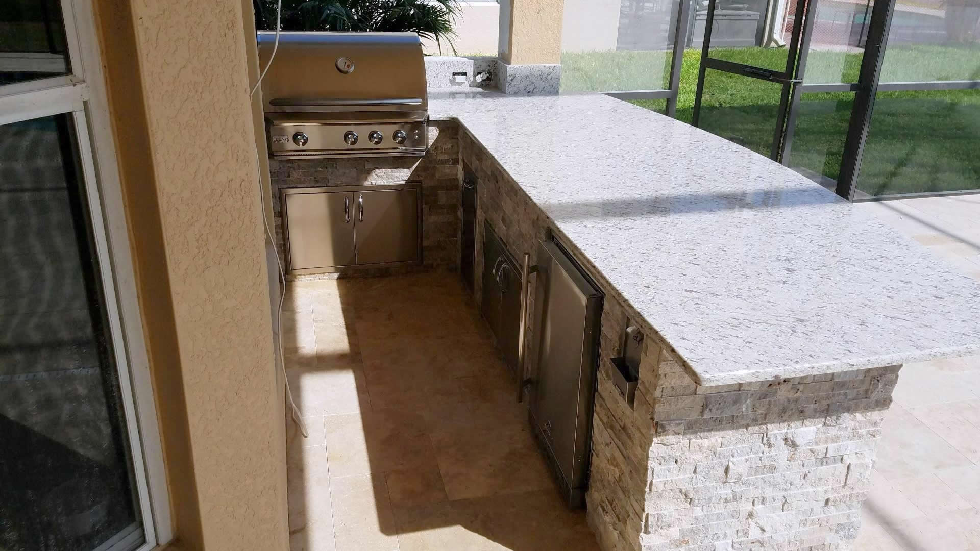 Room to Breathe - Custom Outdoor Barbecue Island - Elegant Outdoor Kitchens