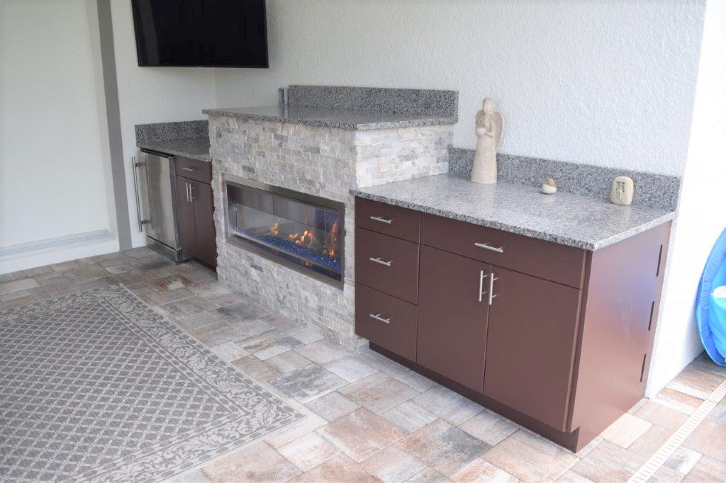 An Outdoor Fireplace Project in Naples, Florida - Elegant Outdoor Kitchens