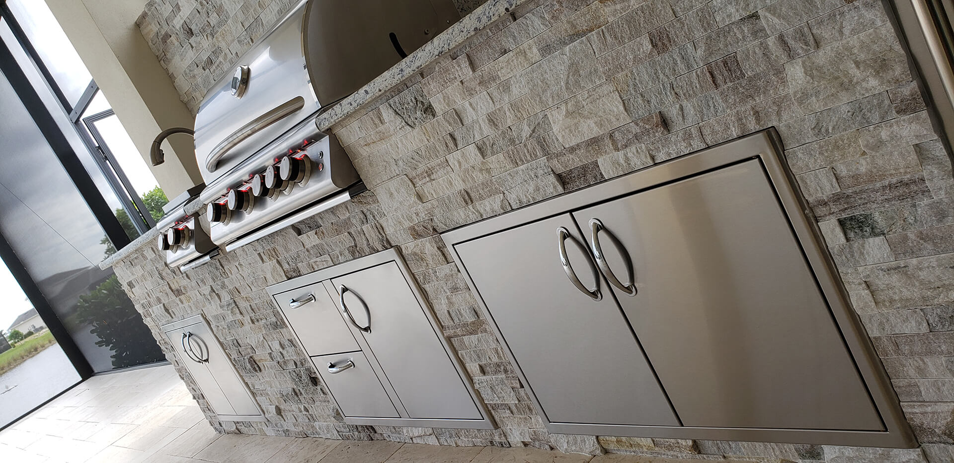 Natural "Stacked Stone" Selection - Custom Outdoor Kitchen - Elegant ...
