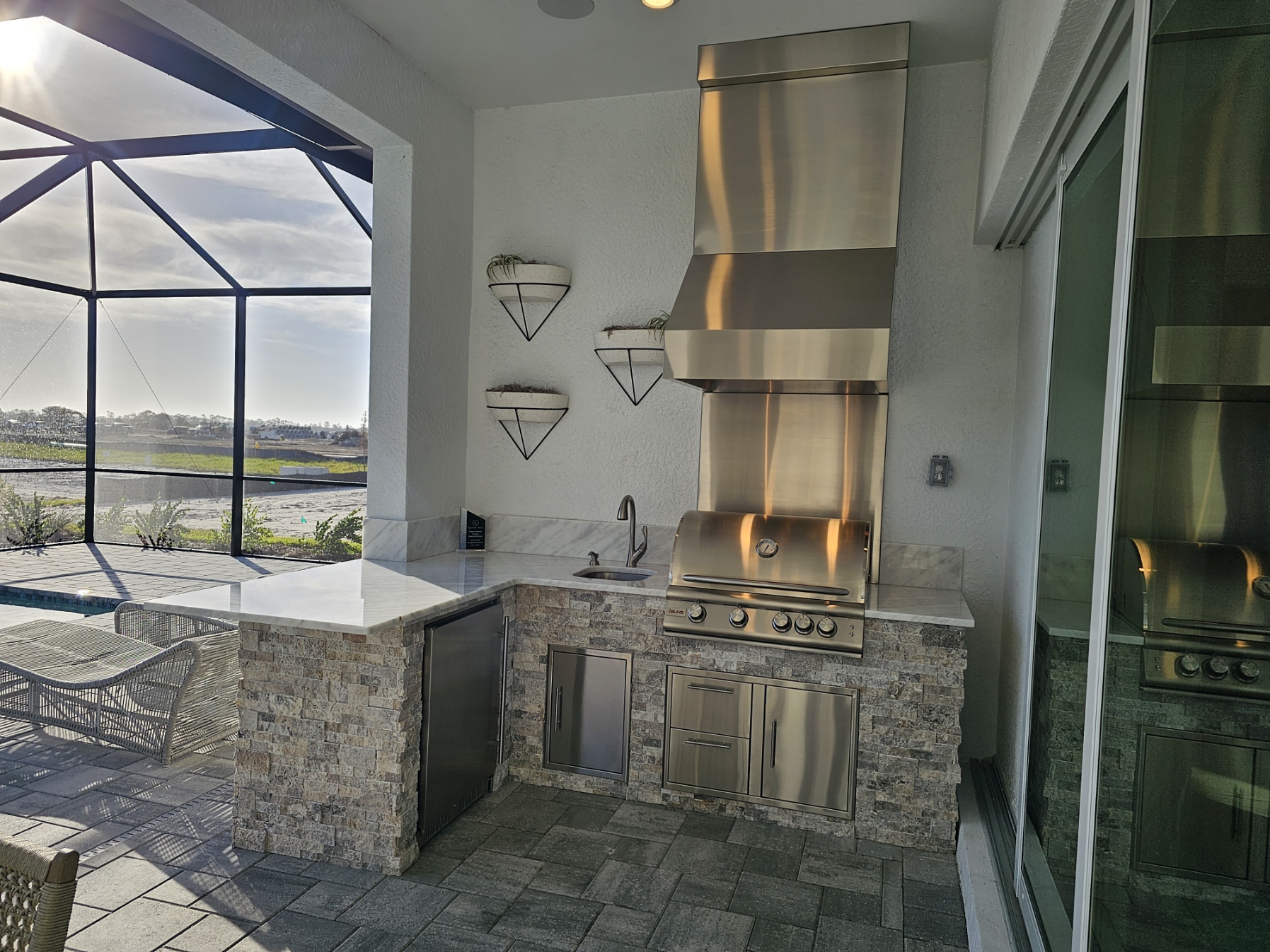 Outdoor Kitchen in Pulte's Stardom Model in TerraWalk at Babcock Ranch ...