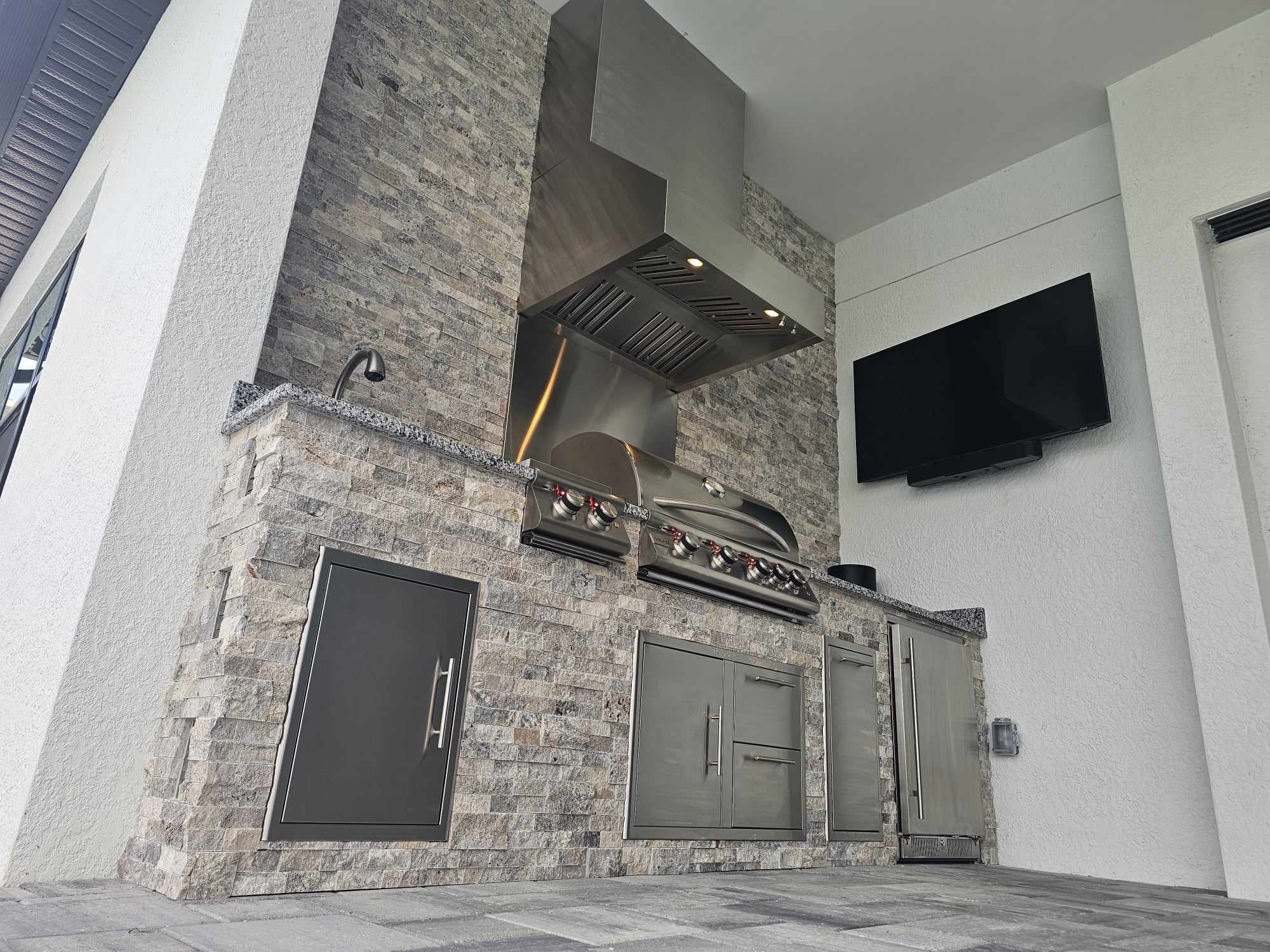 Outdoor Kitchen Installation in Pulte's Stellar Floorplan at Verdana ...