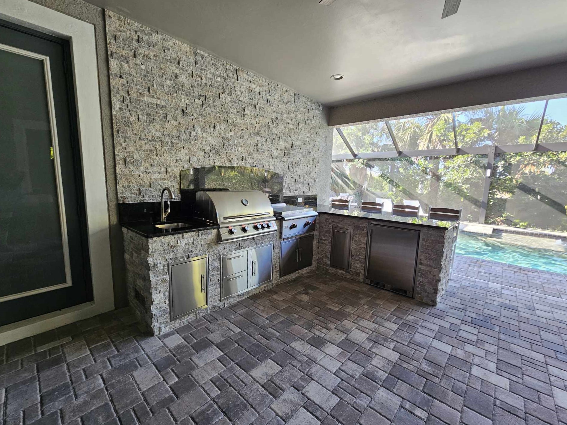 Exquisite Custom Outdoor Kitchen, North Fort Myers, Florida