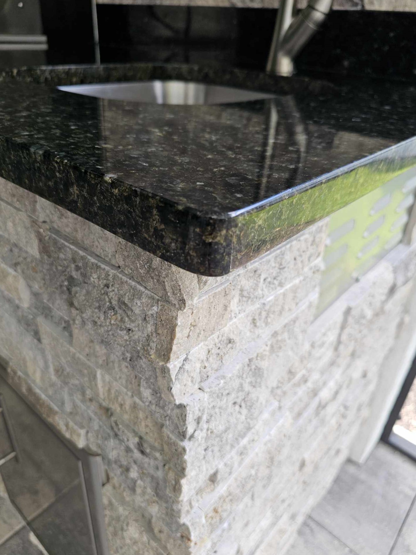 Pure Radiance - Silver Travertine & Uba Tuba Granite - Elegant Outdoor ...
